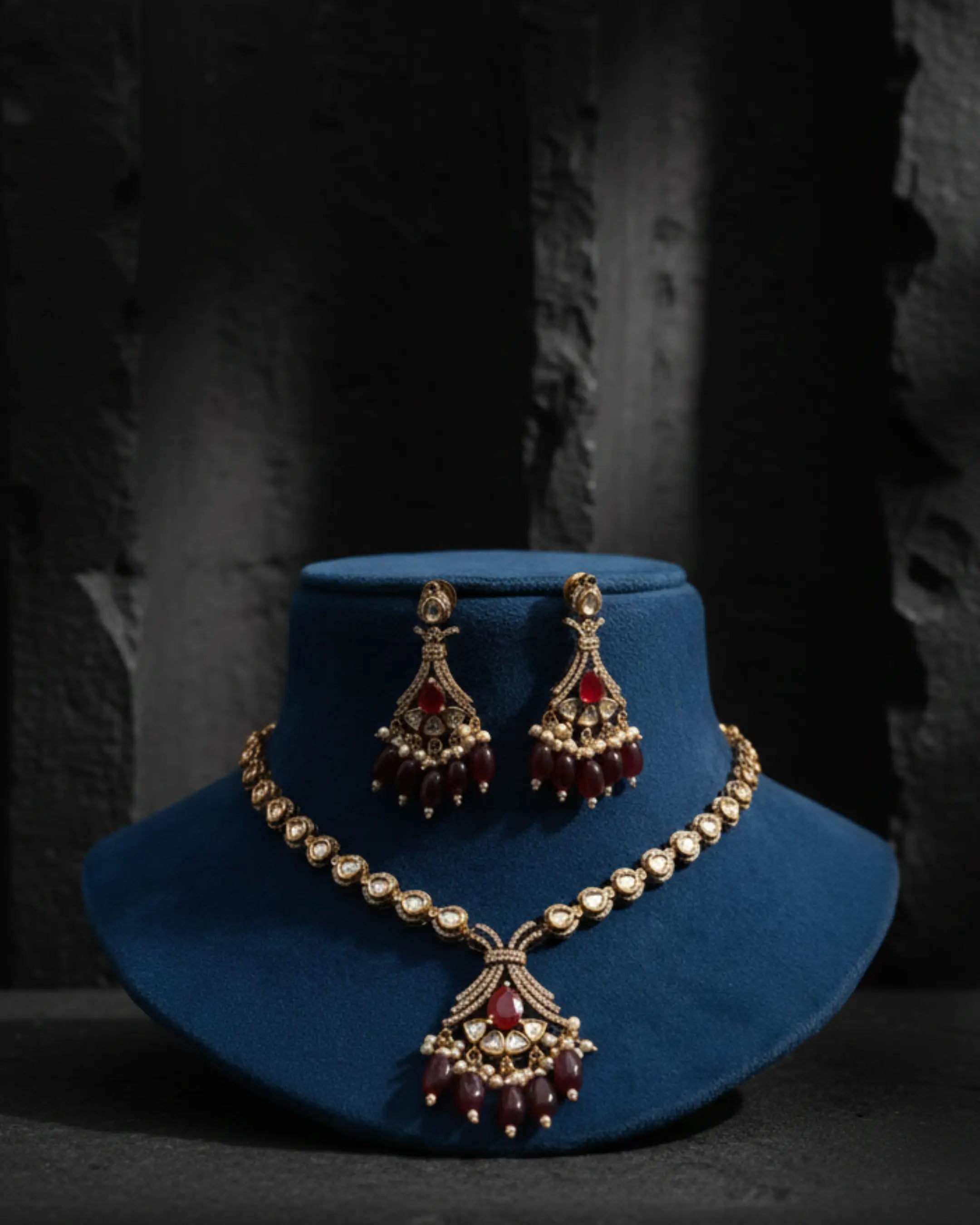 Ruhika Royal Drop Necklace Set – Zestro